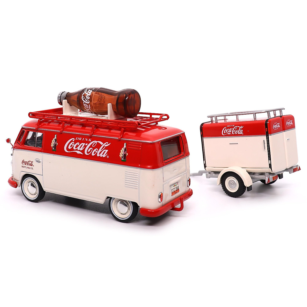 1:43 Coca-Cola 1960 Volkswagen Kombi T1 with Trailer - Motor City Classics