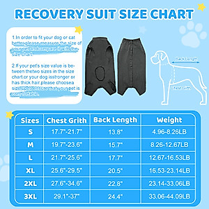 AURUZA Recovery Suit for Dogs Cats After Surgery, Dog Onesie for Surgery Recovery, Dog Surgery Recovery Suit Small Medium Large Dogs, Anti Licking Dog Surgical Suits Medium