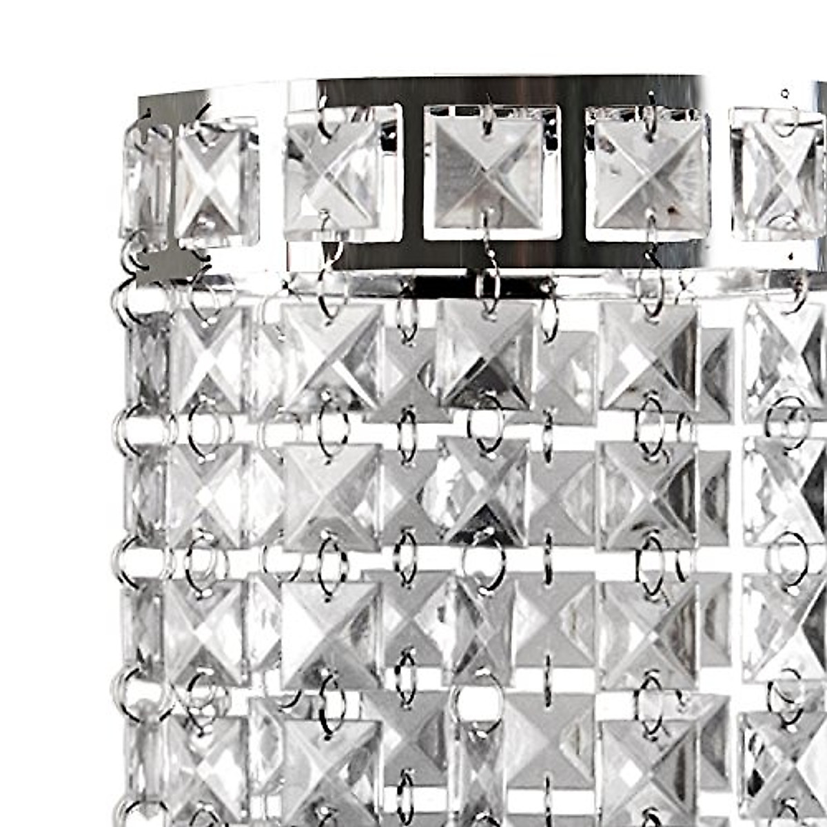 Tadpoles Faux-Crystal & Chrome Cylinder Shade, Chandelier Style