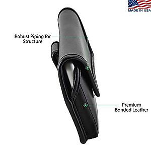 Turtleback Holster Compatible with Samsung Galaxy S10+ Plus S9+ S8+ A30 A20 A50 Black Belt Case Leather Pouch with Executive Belt Clip Horizontal Made in USA