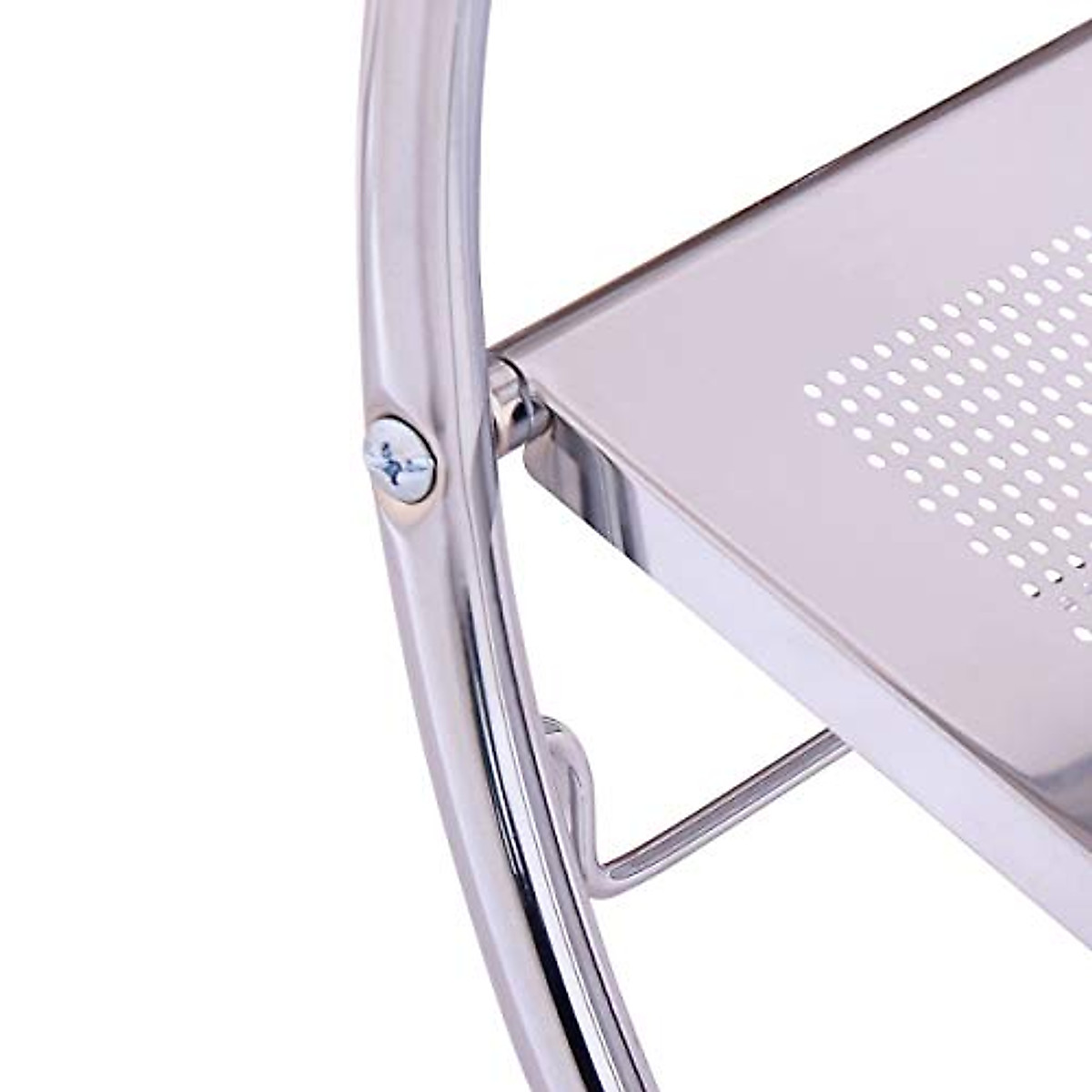 Bathroom Shelf with Towel Bar Shower Organizer Waterjoy Wall Mounted Chrome Towel Rack 2-Tier Toilet Bathroom Storage Rack, Rustproof