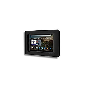 TABcare Security Anti-Theft Acrylic VESA Enclosure for Amazon Fire 7 2022 with Free Wall Mount Kit (Black, Fire 7 2022)