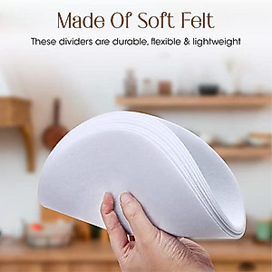 80 Felt Plate Dividers , plate protectors , plate protectors stacking , plate storage containers , plate dividers storage , pot protectors stacking , dish storage , plates storage