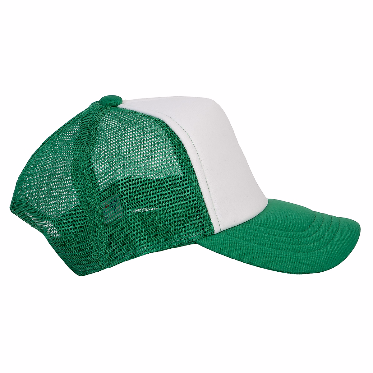 TOP HEADWEAR Youth Girls Boys Trucker Cap - Snapback Kids Baseball Hat White/Kelly Green