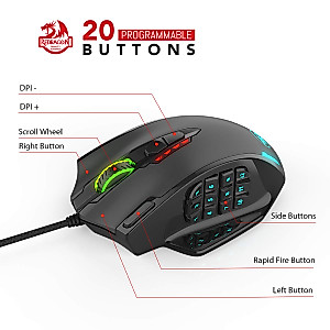 Redragon K628 PRO 60% Keyboard M908 Gaming Mouse Bundle