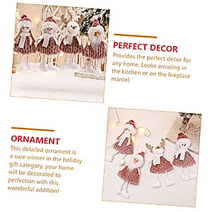 Santa Ornament Christmas Doll Pendant Nativity Decorations Dolls Mini Baby Dolls Adornos para De Hanging Angels Felt, Plush Little Doll Poochita Plush