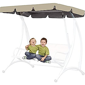 KFJZGZZ Swing Top Cover Universal Garden Swing Seat Canopy Replacement,Waterproof Patio Hammock Cover,Swing Chair Top Cover Roof Sun Shade Sun Lounger for Outdoor(Cover Only)