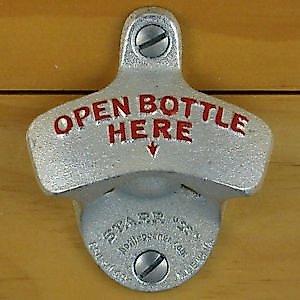 Open Bottle Here Starr X Wall Mount Bottle Opener New!