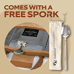 VonNova Lunch Bag Women, Lightweight and Water-Resistant Tyvek® Material, 1 Stainless Spork and pouch, Easy to clean Reusable Lunch Bag, Lunch box for Women, Lunch Tote, Insulated Lunch Bags for Women