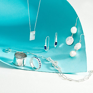 Silpada 'Shine Bright' Rectangular Pendant with Cubic Zirconia in Sterling Silver, 16" + 2"