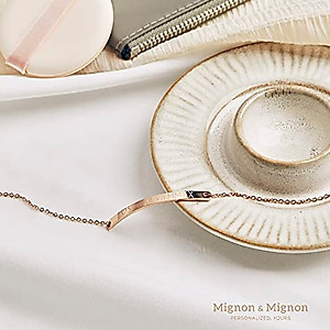 Gold Name Bar Engraved Bracelet Personalized Bracelets for Women Gift for Mom Her Handmade Friendship Bracelets Custom Anniversary Bridesmaid Wedding Gifts Jewelry Birthday Graduation Grandma -12BR