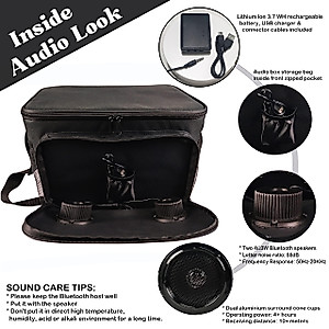 Beemojo Insulated Cooler Bag Bluetooth Speakers 24 cans 2 gallons Food Drinks | Rechargeable Battery Supports iOS & Android | Leakproof Foldable Travel Camping Hiking