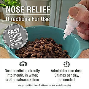 HomeoPet Nose Relief, Natural Sinus Relief for Pets, 15 Milliliters