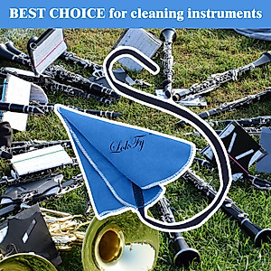 Cleaning Cloth for Inside Tube Suitable for Clarinet Piccolo Flute Sax Saxophone (Blue)