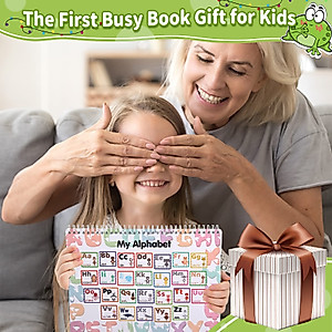 Adonafy Preschool Toddler Learning Toys for 3 4 5 6 Year Olds, Montessori Toys Busy Book with 18 Themes, Kids Learning Resources Education Toys, Sensory Toys for Autistic Children, Boys & Girls Gift