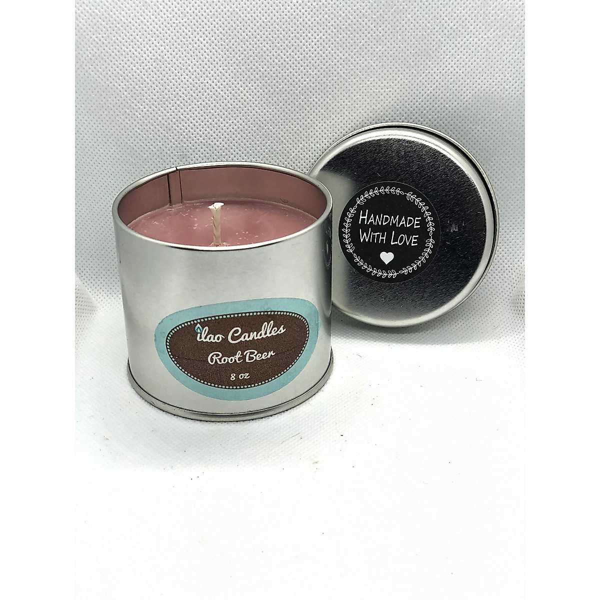 Root Beer 8 oz Tin Jar Pure Soy Wax Candle Hand Poured in the USA