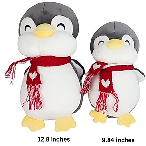 Selexa Pingy 12 inch Cute Gray Penguin Stuffed Animal; Plushie Bedtime Toy; Penguins Plush Toys for Valentines Day, Easter, Christmas; Plushies Gifts for Adults, Kids (Boys, Girls), Toddlers (3yrs+)