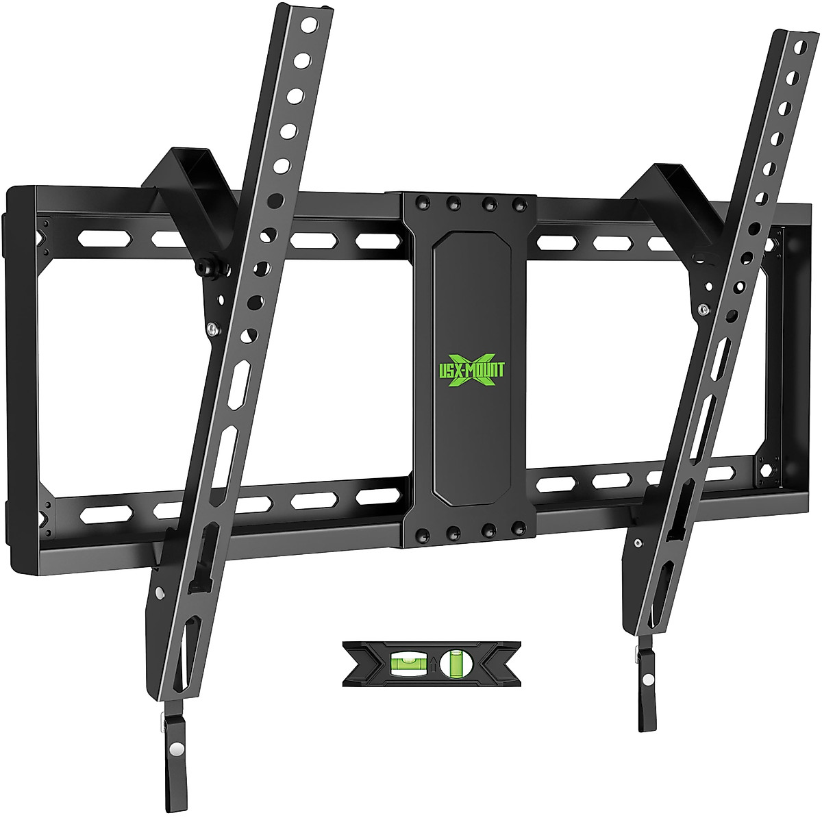 USX MOUNT TV Wall Mount Tilting Brackets for Most 37"-90" Flat Curved Screen TVs, Wall Mount TV Bracket with Max VESA 600x400mm, Weight Capacity 132lbs, Low Profile Space Saving for 16", 24" Stud