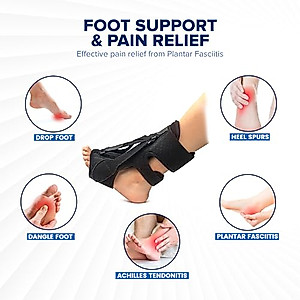 Sulifice Plantar Fasciitis Night Splint: Upgraded Plantar Fasciitis Brace for Plantar Fasciitis Relief, Achilles tendonitis Relief and Foot Drop Brace. Night Splint for Plantar Fasciitis Women