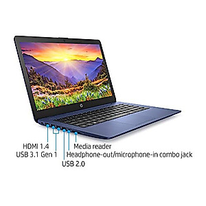 HP Stream Laptop Intel N4000 4GB 64GB eMMC 14-Inch WLED Win 10 S with Office 365 1-Year