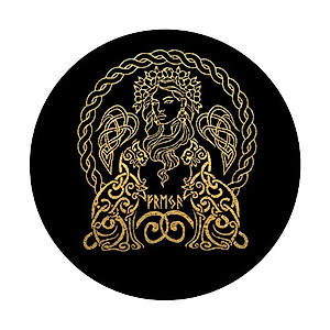 Freya Goddess Freyja Viking Norse Mythology Gold Celtic Knot PopSockets Swappable PopGrip