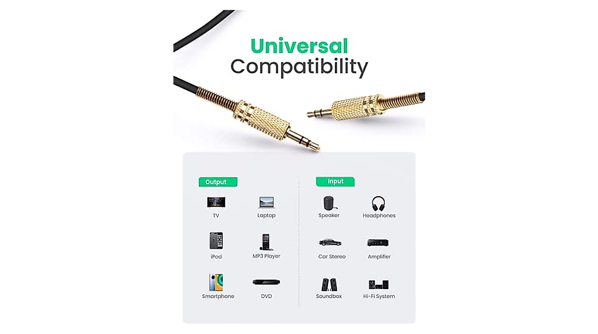 BUTIAO Marshall Speaker Cable – High-Quality 3.5mm Coiled Audio Extension