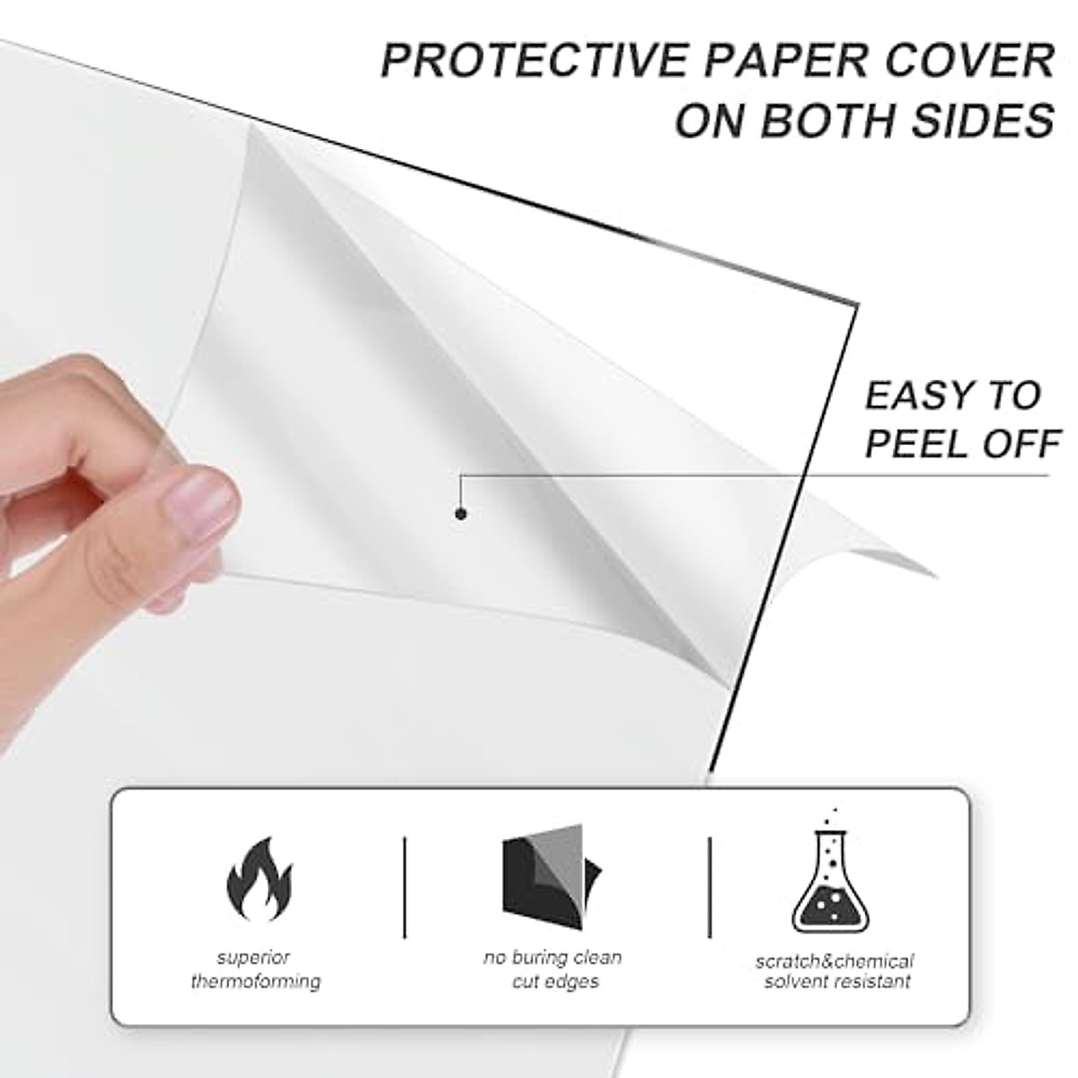 ToolinHand 2 Pack Clear Cast 12''×12" Acrylic/Plexiglass Sheets - Transparent 1/8” Thick (3mm) Square Panels Plastic Sheets for Picture Frames, Sign, Craft, Display Projects