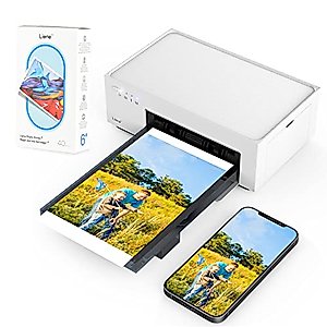 Liene 4x6'' Instant Photo Printer (Battery Edition) Bundle, 60-sheet, 2 Ink-Cartridge, Wireless Photo Printer for iPhone, Smartphone, Android, Computer, Dye Sublimation, Photo Printer for Travel, Home