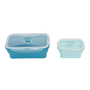 Tone It Up Meal Prep Collapsible Container Set 2pk - Dusty Blue