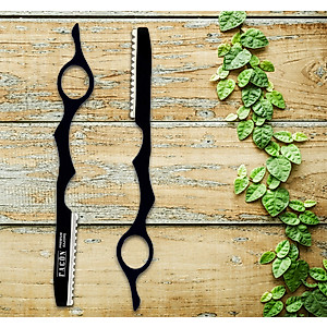 Facón Professional Hair Styling Thinning Texturizing Cutting Faether Razor + 10 Replacement Blades