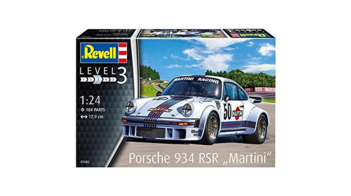 Revell Porsche 934 RSR Model Kit - 1/24 Scale Martini Racing Car