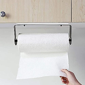 SLSFJLKJ Adhesive Kitchen Roll Paper Holder Under Cabinet Stainless Steel Paper Towel Holder for Kitchen Bathroom No Drilling