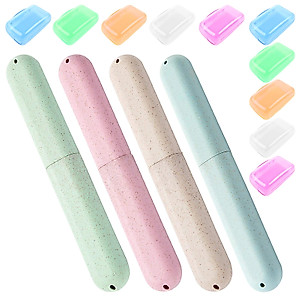 SourceTon Set of 14, Toothbrush Cover Case Set, Travel Toothbrush Case with Toothbrush Head Cover for Travel Home Office Camping School
