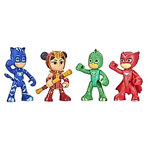 PJ Masks Heroes and an Yu Figure Set Preschool Toy, 4 Poseable Action Figures and 1 Accessory for Kids Ages 3 and Up (Amazon Exclusive)