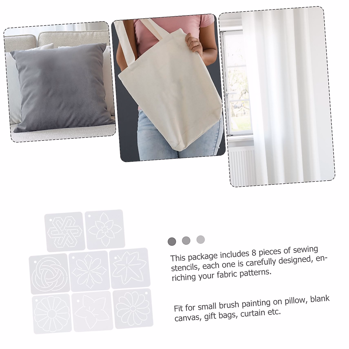 TEHAUX 8pcs Patchwork Template Wire Crimping Tool Acrylic Sewing Ruler Patchwork Stencil Template Wire Crimper Tool Painting Flower Template Embroidery Template Grip Plastic Quilting