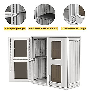 HOMSPARK Bathroom Wall Cabinet, Multifunctional Medicine Cabinet with Shelf, Wall Mounted Storage Cabinet for Bathroom, Laundry Room, Kitchen, Garage