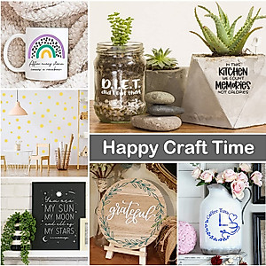 HTVRONT White Permanent Vinyl, White Vinyl for Cricut - 12" x 14 FT White Adhesive Vinyl Roll for Cricut, Silhouette, Cameo Cutters, Signs, Scrapbooking, Craft, Die Cutters (Glossy White)