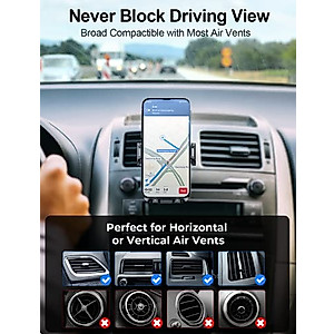 JOYROOM Universal Car Vent Clip for Car Phone Mount, Wireless Car Charger, Magnetic Phone Holder, Anti-Shaking Vent Grip Fit for Car Phone Holders with 17mm Joint Ball Mount Clip [Diameter 0.67 inch ]