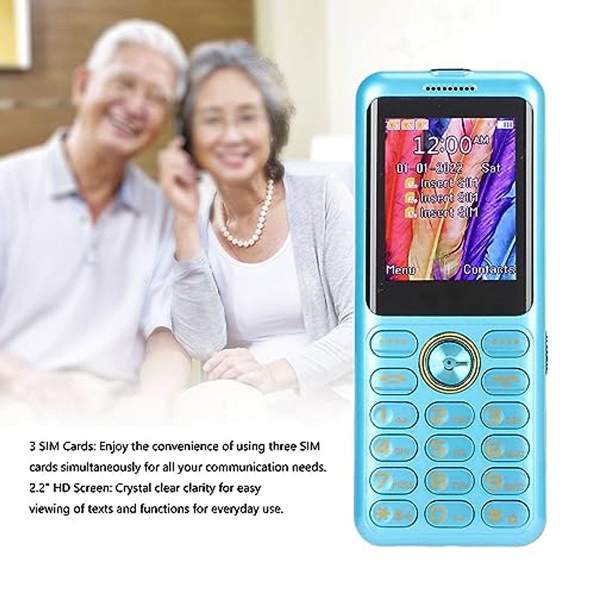 SHYEKYO 2G Phone, 2500mAh Battery Big Button Cellphone for Seniors for Gifts (US Plug)