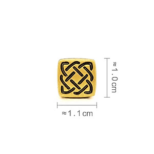 CHOW SANG SANG 999 24K Solid Gold Celtic Knots Noir Charm Bracelet for Men & Women 86523C