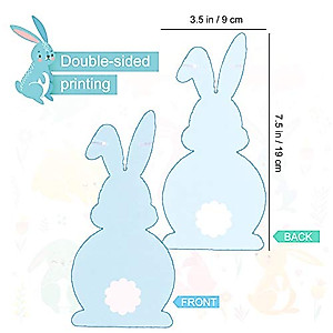 Whaline Easter Banner Decoration Happy Easter Banner Garland, Glitter Easter Bunny Bunting Flag Farmhouse Banner Spring Themed Party Favors Supplies, Happy Easter Day Home Decor for Mantle Fireplace