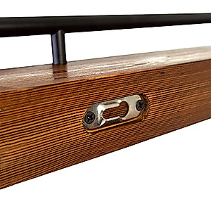 Ripple Creek Floating Shelf Spice Rack - Multipurpose Pantry, Kitchen & Bathroom Wall Mounted Organizer for Spices, Essential Oils - Rustic Wood Hanging Shelving for Home - Solid Pine