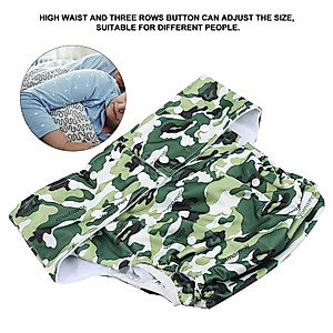 Wytino Washable Diapers,Reusable Adult Diaper Leak Proof Protection, Washable and Reusable Adjustable Breathable Adult Diaper for The Elderly, One Size Fits All(3)