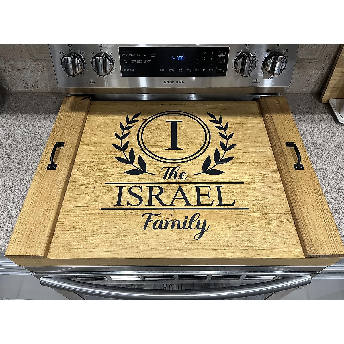 Custom stove cover for gas and electric stoves