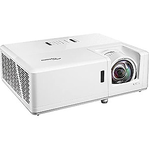 Optoma GT1090HDR Short Throw Laster Home Theater Projector Bundle with Minolta 120" Home Theater Projector Screen 16:9 Indoor Outdoor Folding with Mount Hooks