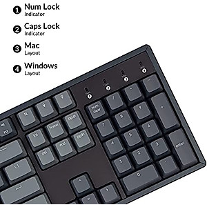 Keychron K10 RGB Full Size Layout Hot-Swappable Mechanical Keyboard for Mac Windows, Multitasking 104-Key Bluetooth Wireless/USB Wired Gaming Keyboard with Gateron G Pro Red Switch Aluminum Frame