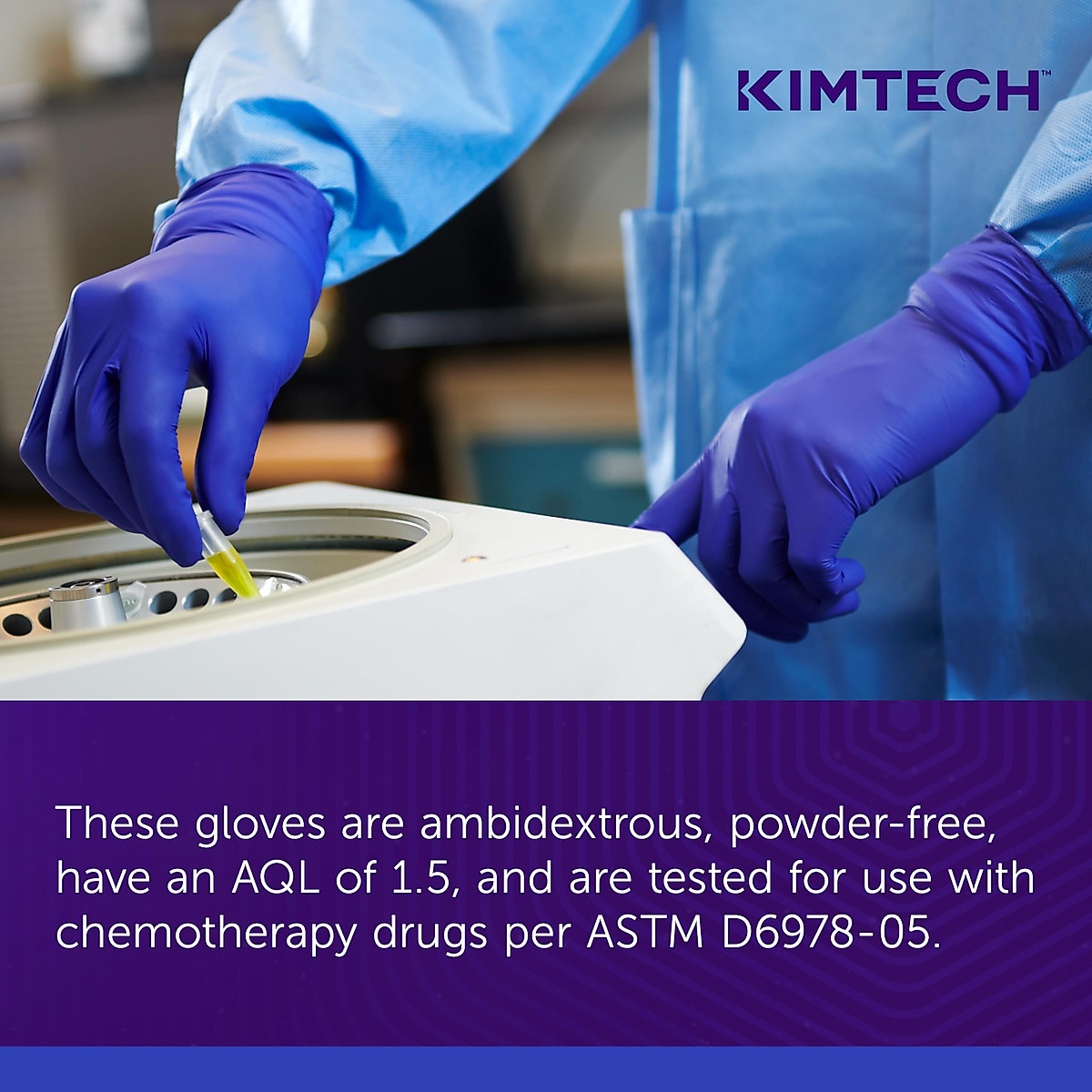 Kimtech™ Vista™ Nitrile Exam Gloves (62826) 4.3 Mil, Ambidextrous, 9.5”, S, 200 Nitrile Gloves / Box Blue