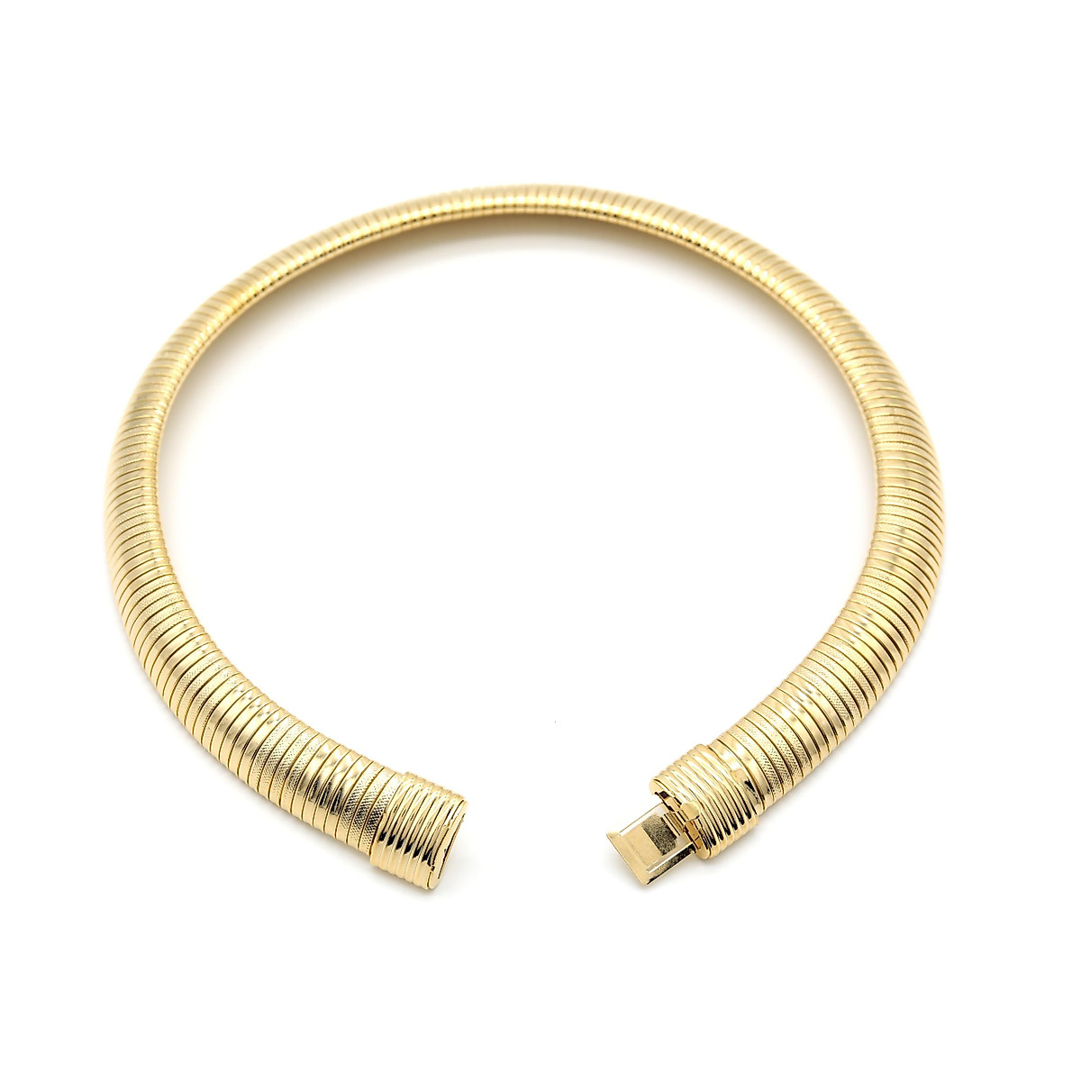 Marshal Metal Fashion Necklace 18K Gold Plated Brass Omega Choker Necklace (NK154G(15mm))