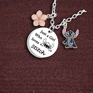 Stitch Necklace Gifts Ohana Necklace Stitch Jewellery Friendship Gifts for Daughter Sister Niece Friends Stitch Birthday Gifts for Women