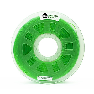 Gizmo Dorks 1.75mm PLA Filament 1kg / 2.2lb for 3D Printers, Translucent Green